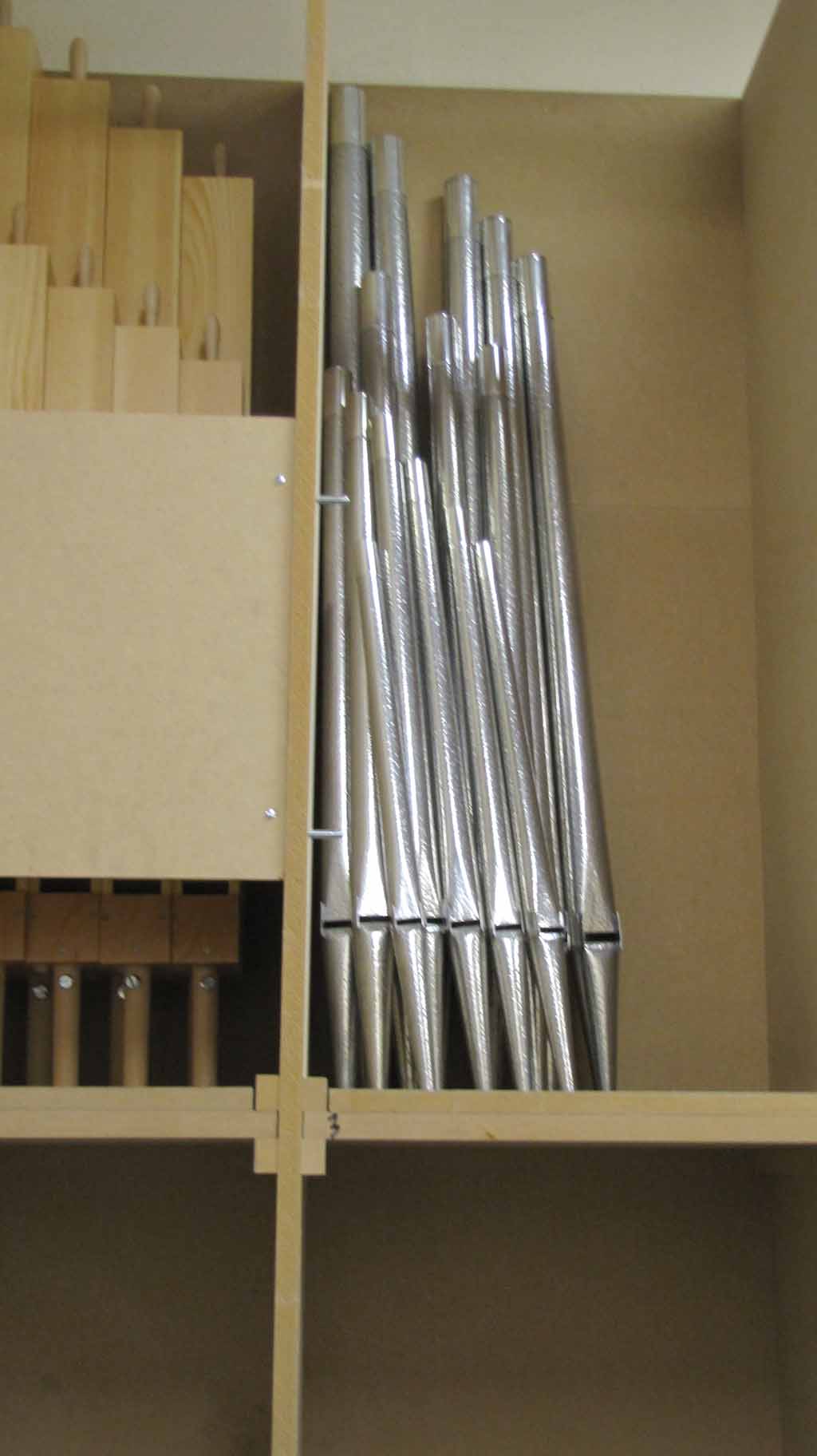 Edington Priory – pipes awaiting voicing – Harrison & Harrison Ltd