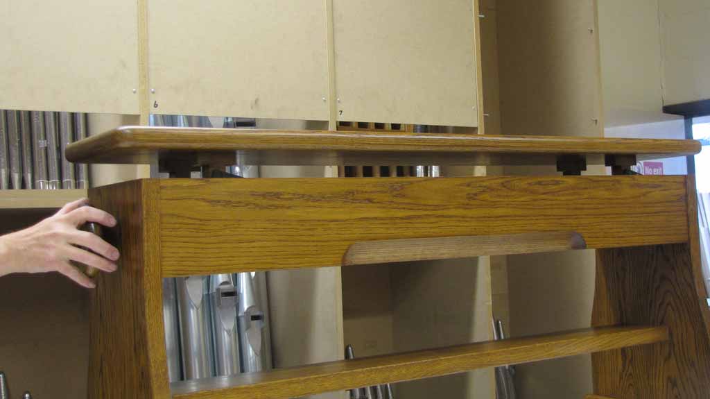 Queen’s College, Cambridge – finished stool showing adjustable ...